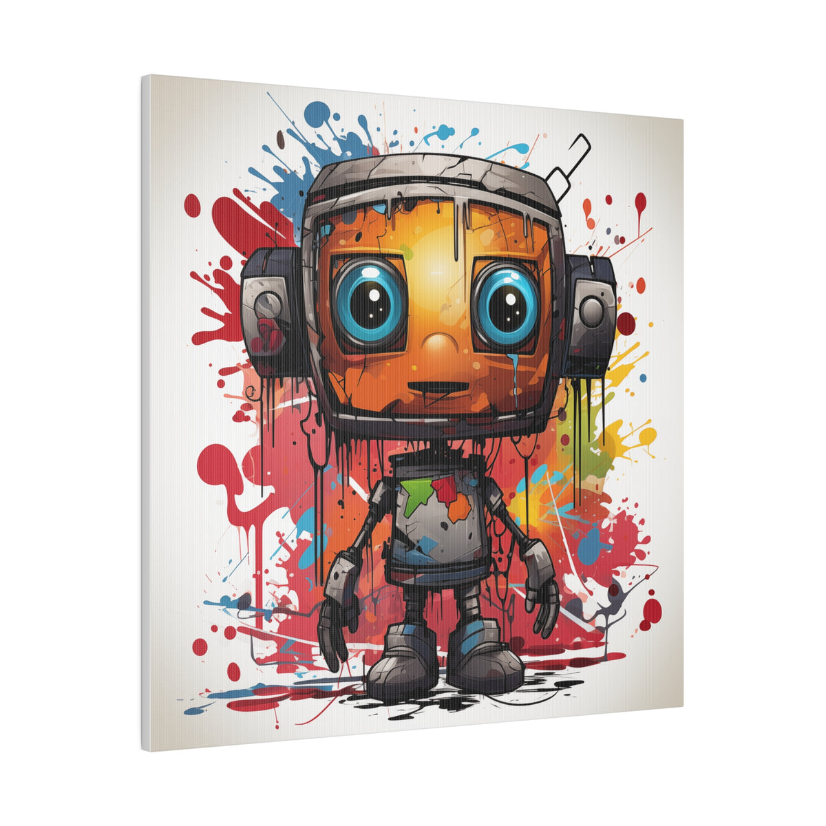 Painting Robot Wall Art | Square Matte Canvas – Stryker Wear