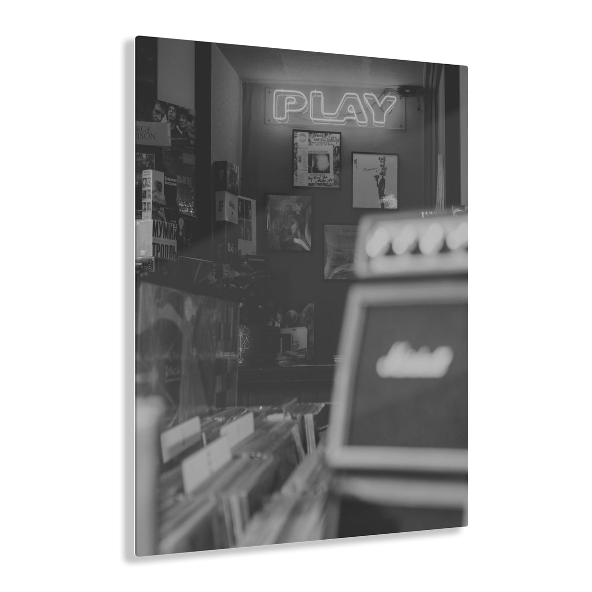 Play Records Black & White Acrylic Prints – Stryker Wear
