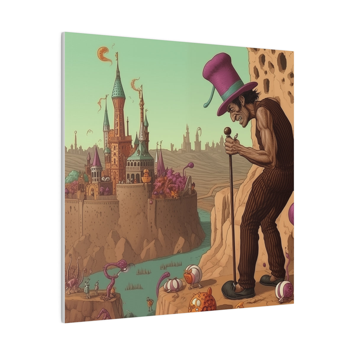 Abstract Top Hat | Square Matte Canvas – Stryker Wear