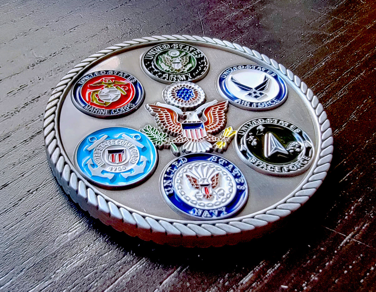 "THANK YOU FOR YOUR SERVICE" | Military Veterans Challenge Coin ...